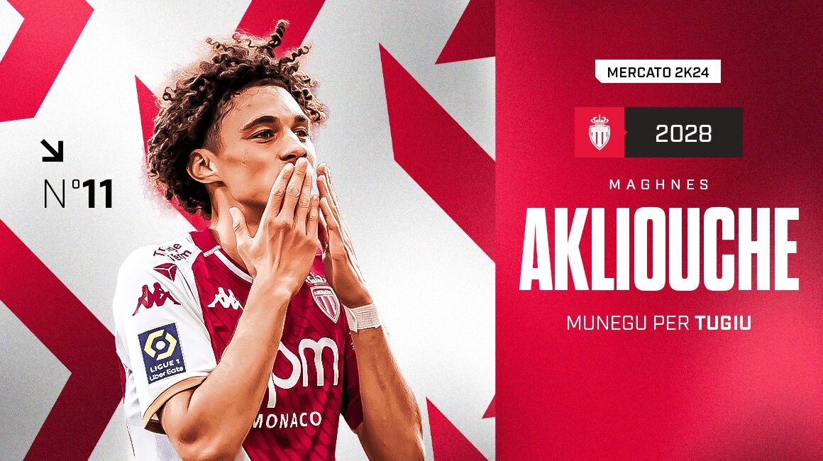 AS Monaco, Maghnes Akliouche prolunga il contratto fino al 2028 ...